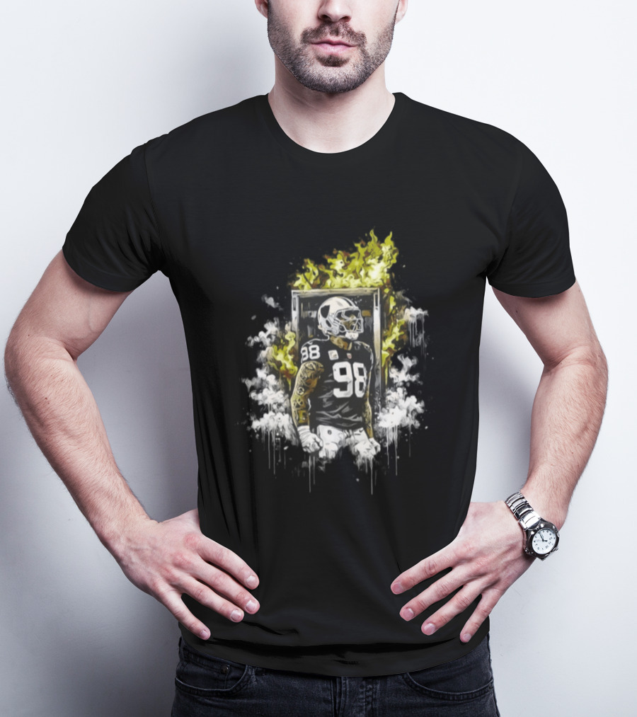 Maxx Crosby Las Vegas Raiders I'm Back Number 98 Fiery Comeback T-Shirt