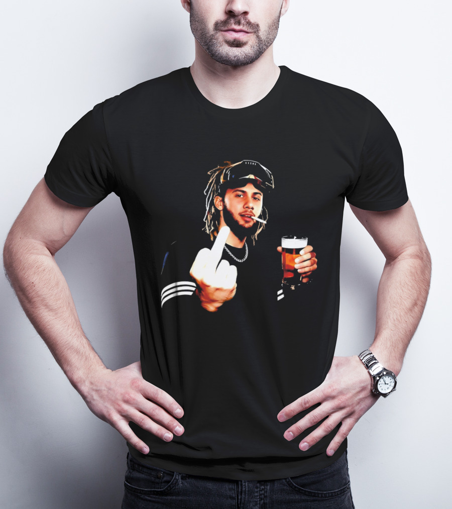 Fernando Tatis Jr Middle Finger Drinking Beer And Smoking T-Shirt