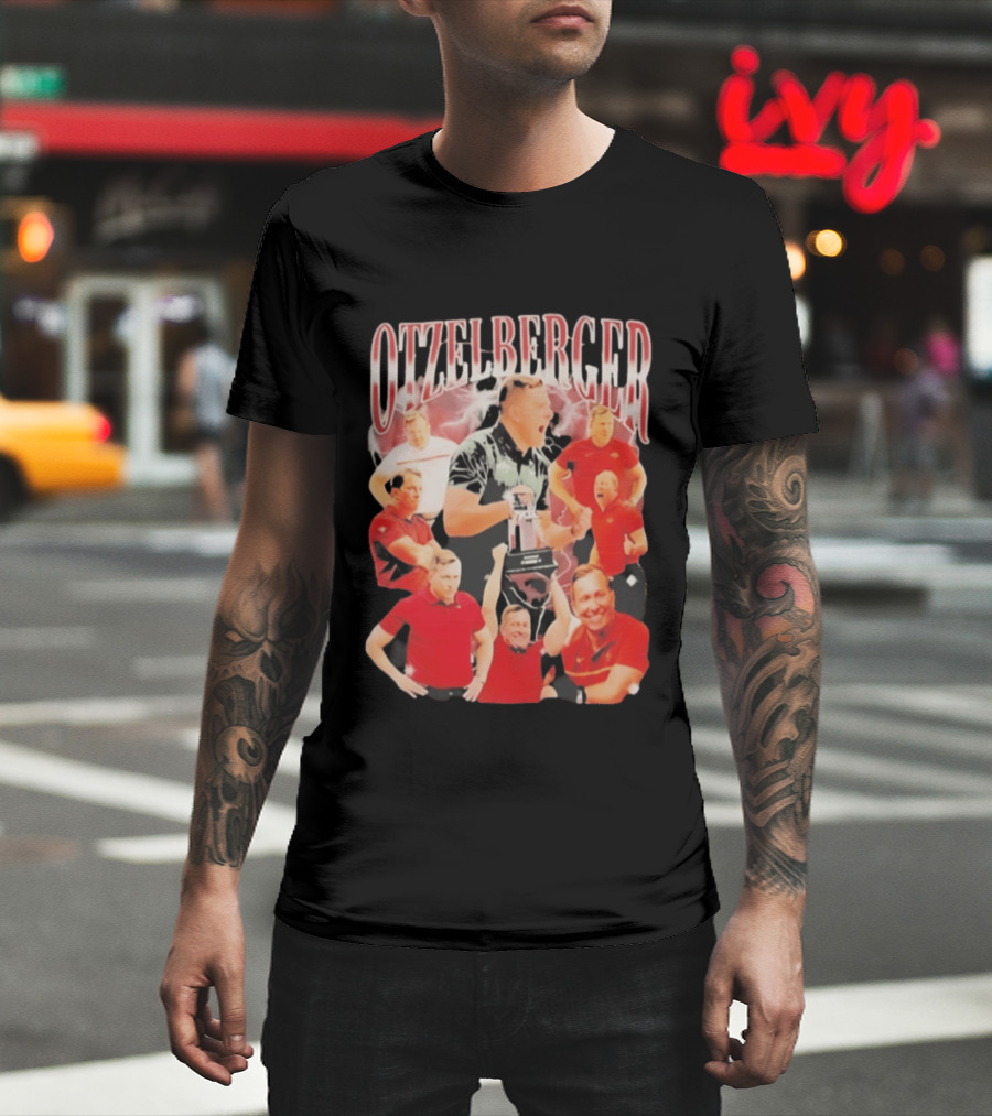 TJ Otzelberger Iowa State Cyclones Basketball Coach Collage T-Shirt