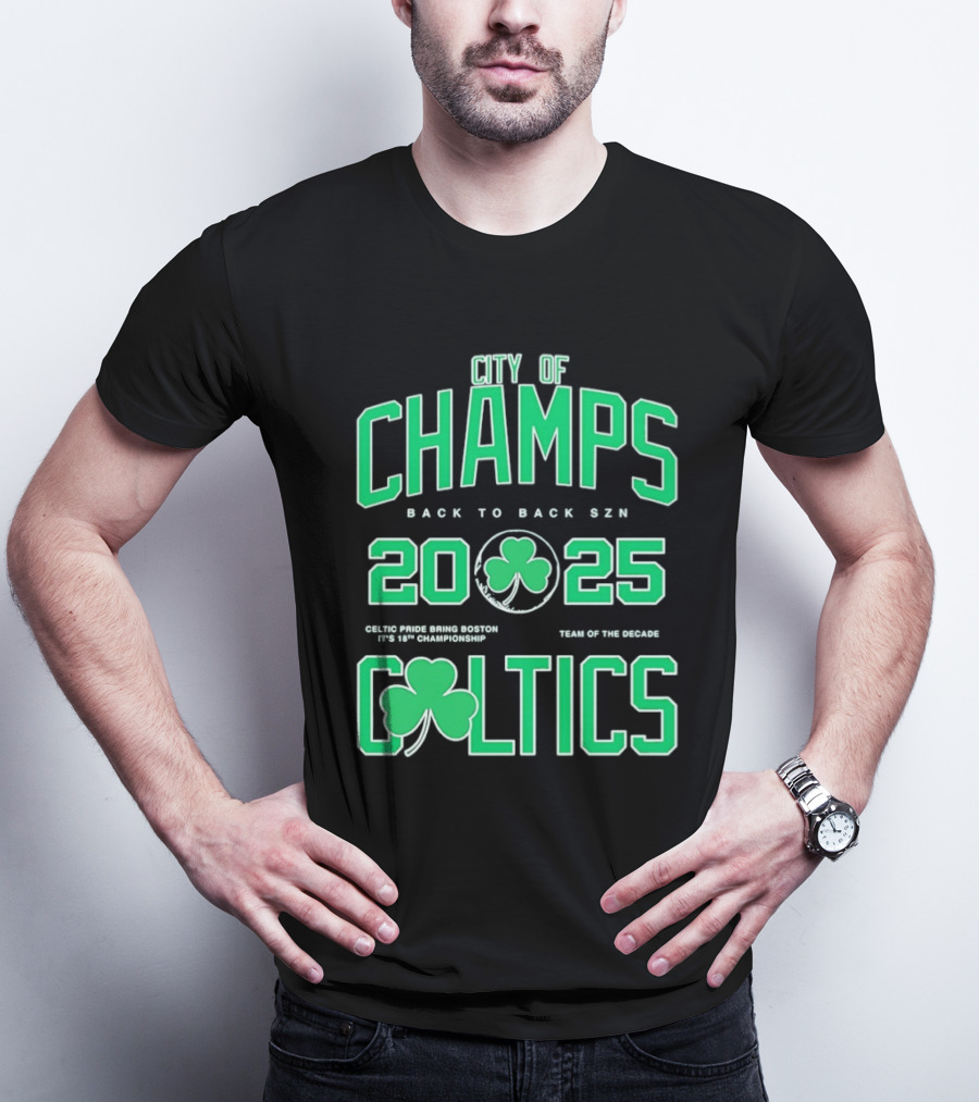 City Of Champs Back To Back SZN 2025 Celtics Team Of The Season T-Shirt