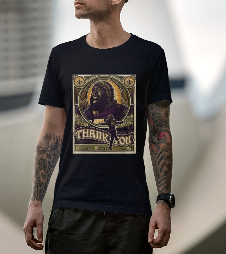 New Orleans Saints Thank You Demario Davis #56 T-Shirt