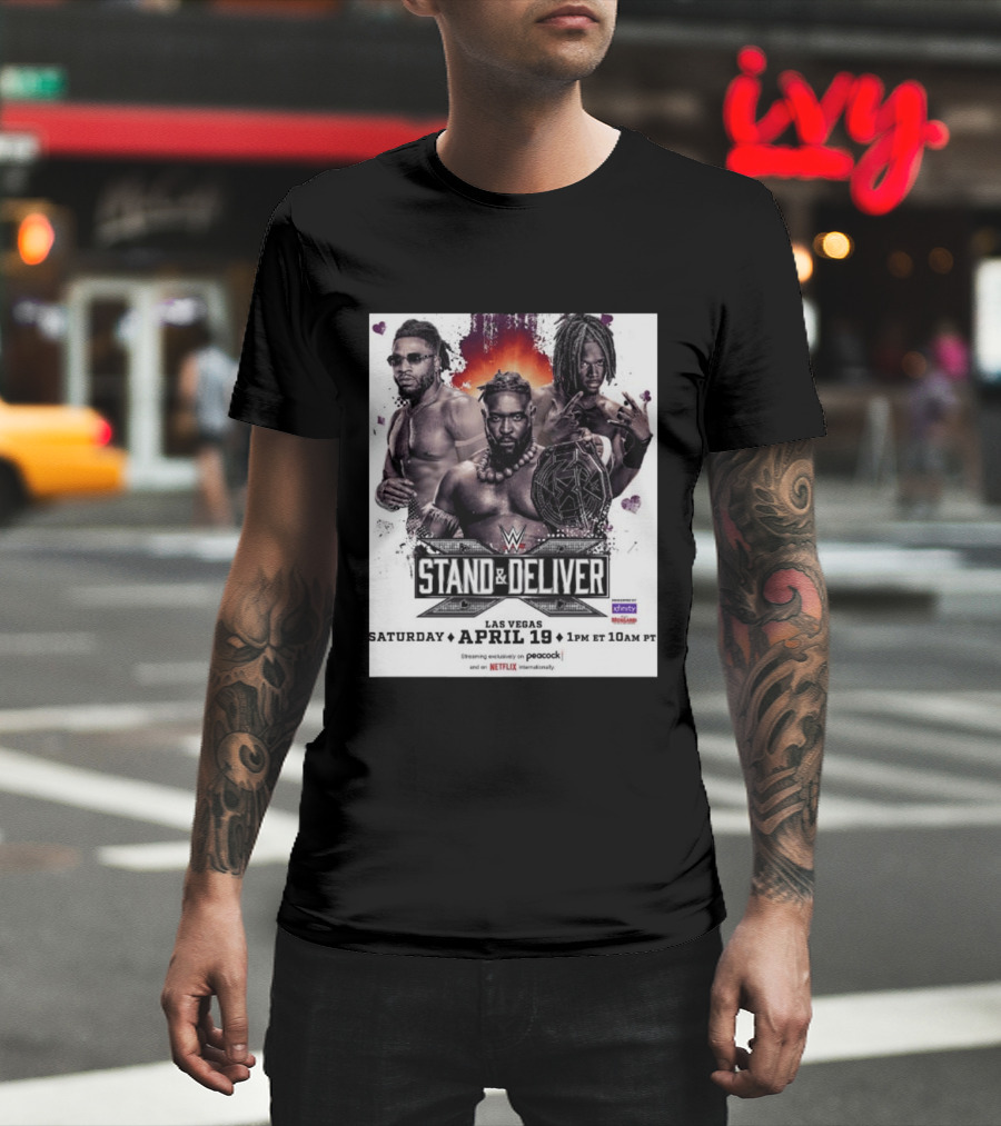 Trick Williams Jevon Evans WWE Stand And Deliver Las Vegas April 19 2025 Event T-Shirt