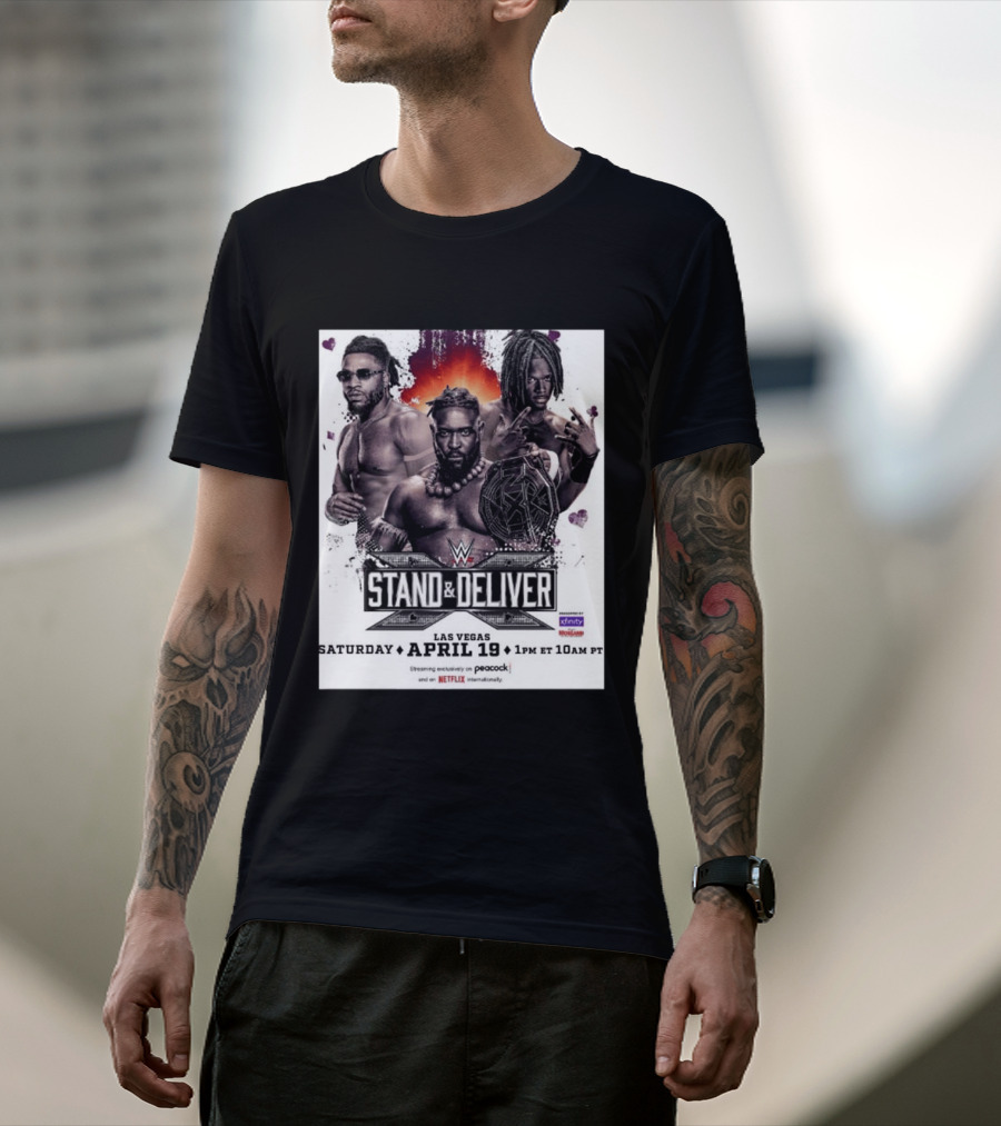 Trick Williams Jevon Evans WWE Stand And Deliver Las Vegas April 19 2025 Event T-Shirt