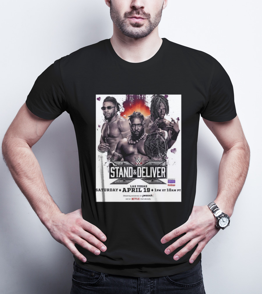Trick Williams Jevon Evans WWE Stand And Deliver Las Vegas April 19 2025 Event T-Shirt