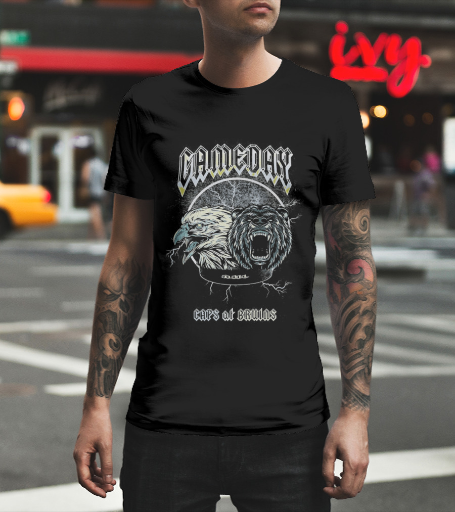 Gameday Our Time Has Come Capitals Vs Bruins Roaring Beast Lightning T-Shirt