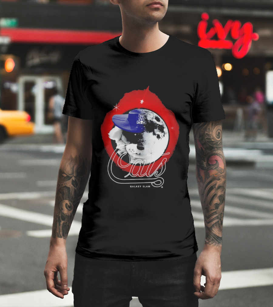 Arizona Wildcats SLAM Galaxy Cats Half Wilbur Half Moon T-Shirt