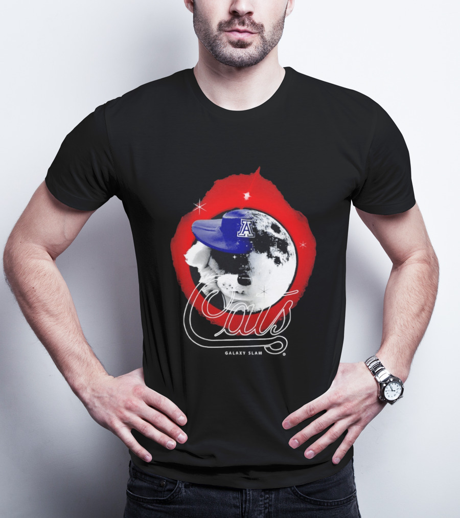 Arizona Wildcats SLAM Galaxy Cats Half Wilbur Half Moon T-Shirt