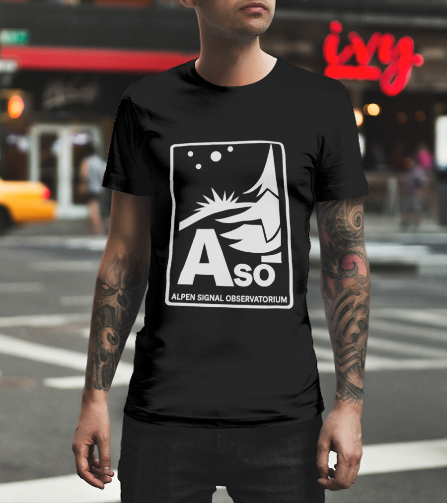 Aso Alpen Signal Observatorium Night Sky T-Shirt