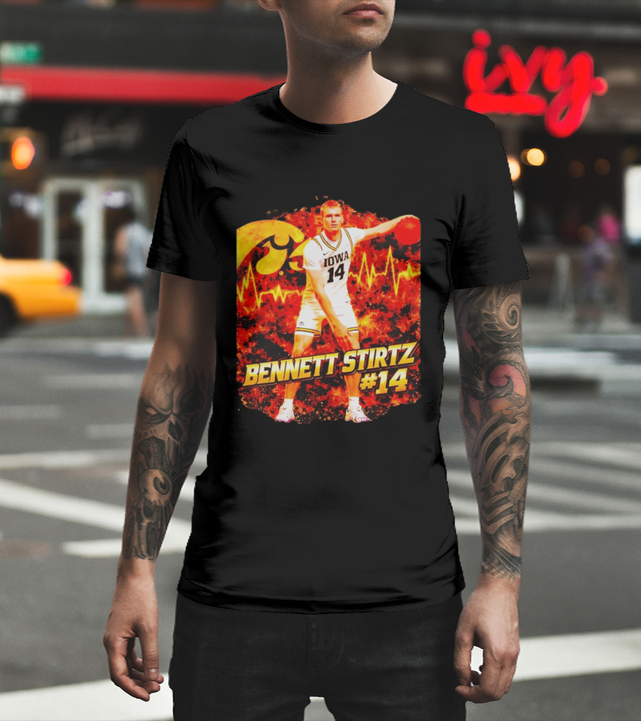 Bennett Stirtz #14 Iowa Basketball Hawkeye Energy Dynamic Performance T-Shirt