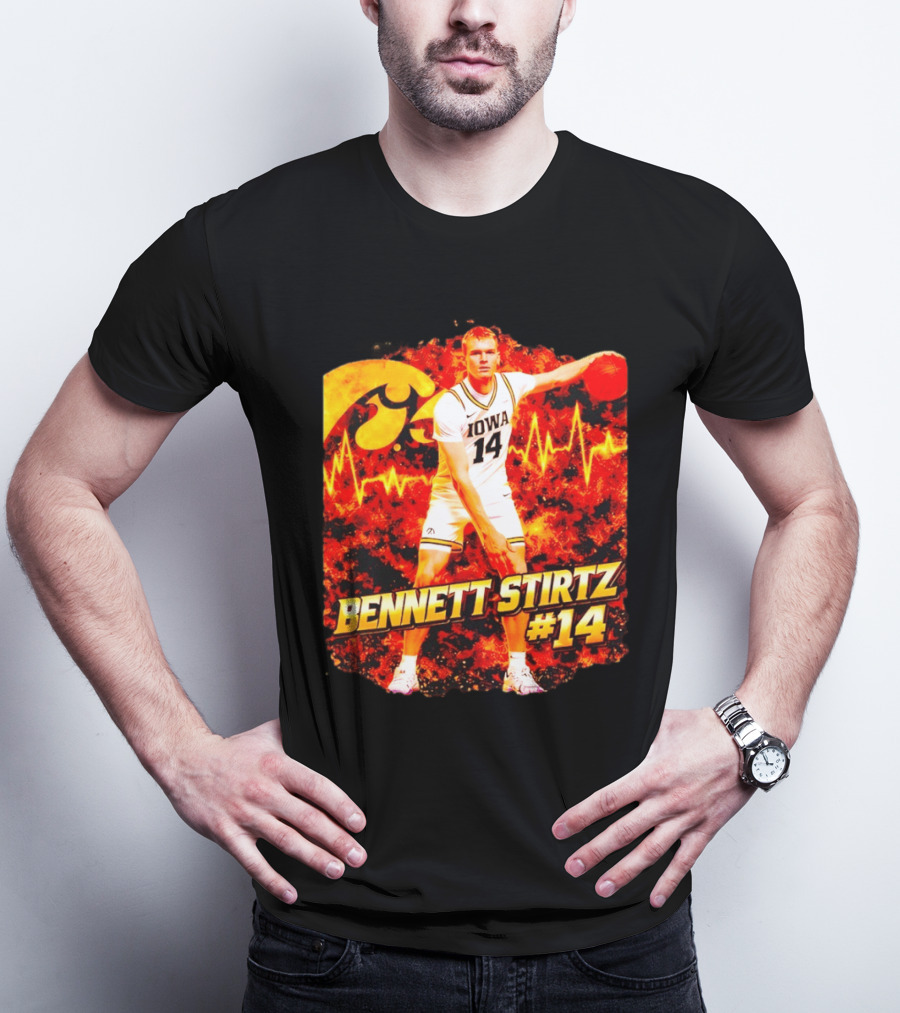 Bennett Stirtz #14 Iowa Basketball Hawkeye Energy Dynamic Performance T-Shirt
