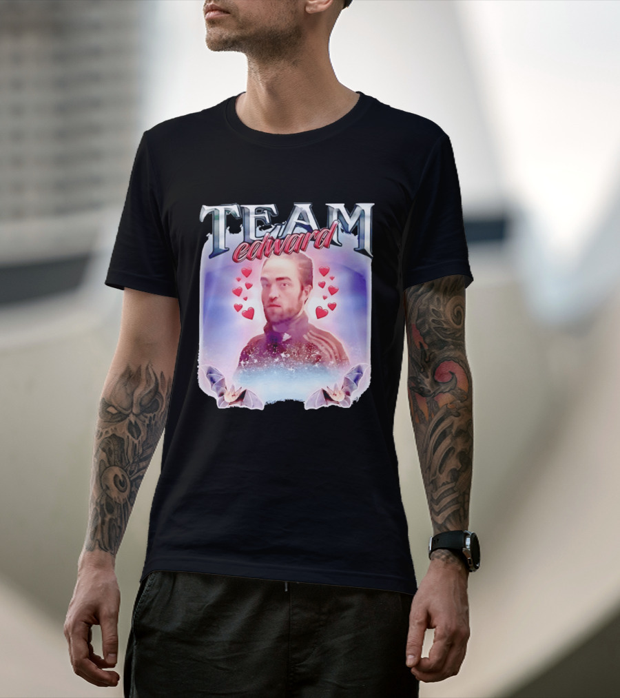 Team Edward Cullen Twilight Saga Heart Vampires T-Shirt