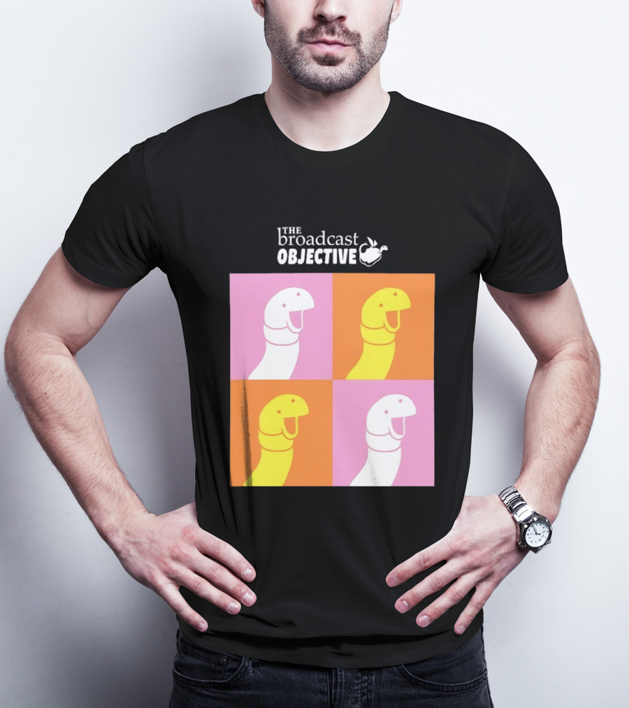 The Broadcast Objective Colorful Cartoon Faces Pop T-Shirt