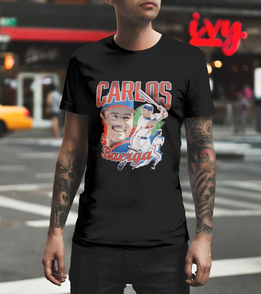 Carlos Baerga Cleveland Indians Baseball Player Print T-Shirt