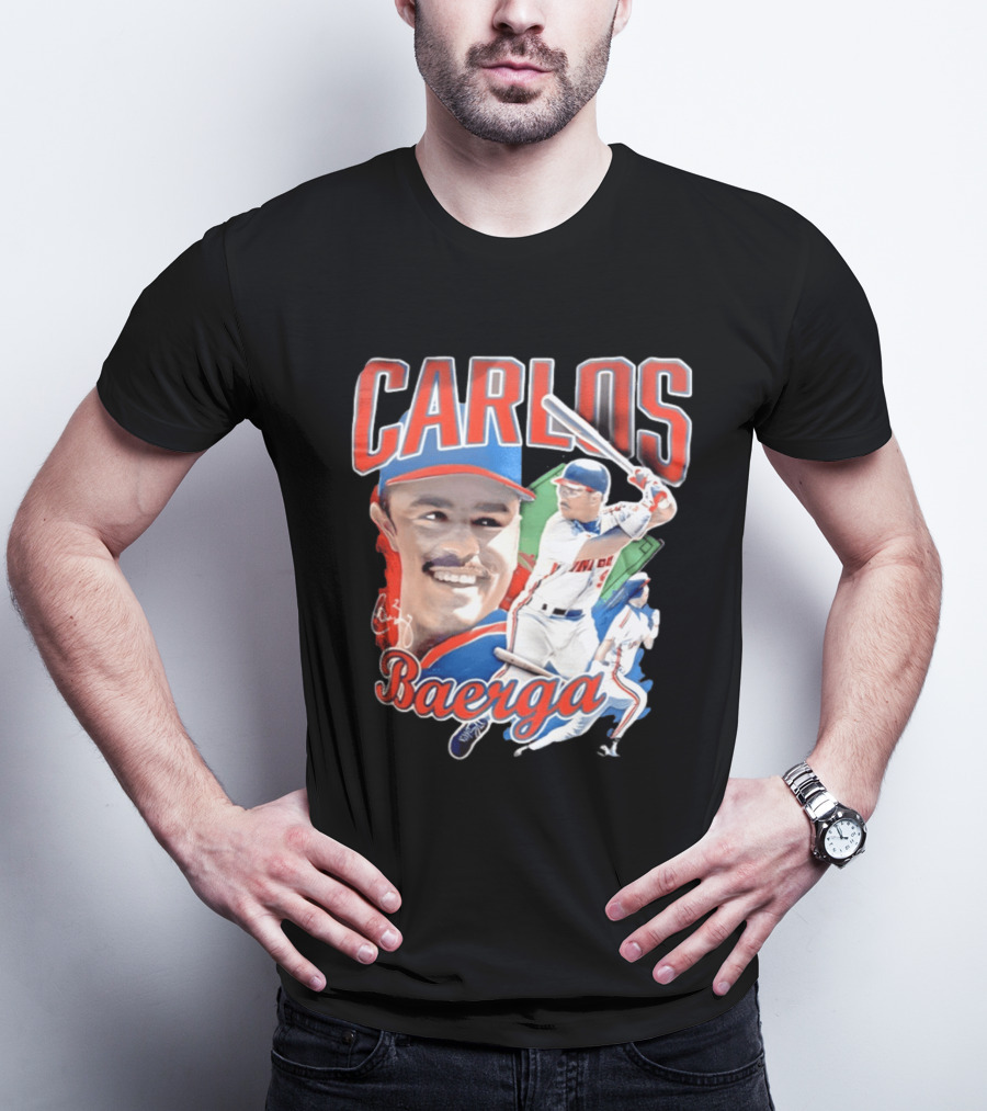 Carlos Baerga Cleveland Indians Baseball Player Print T-Shirt