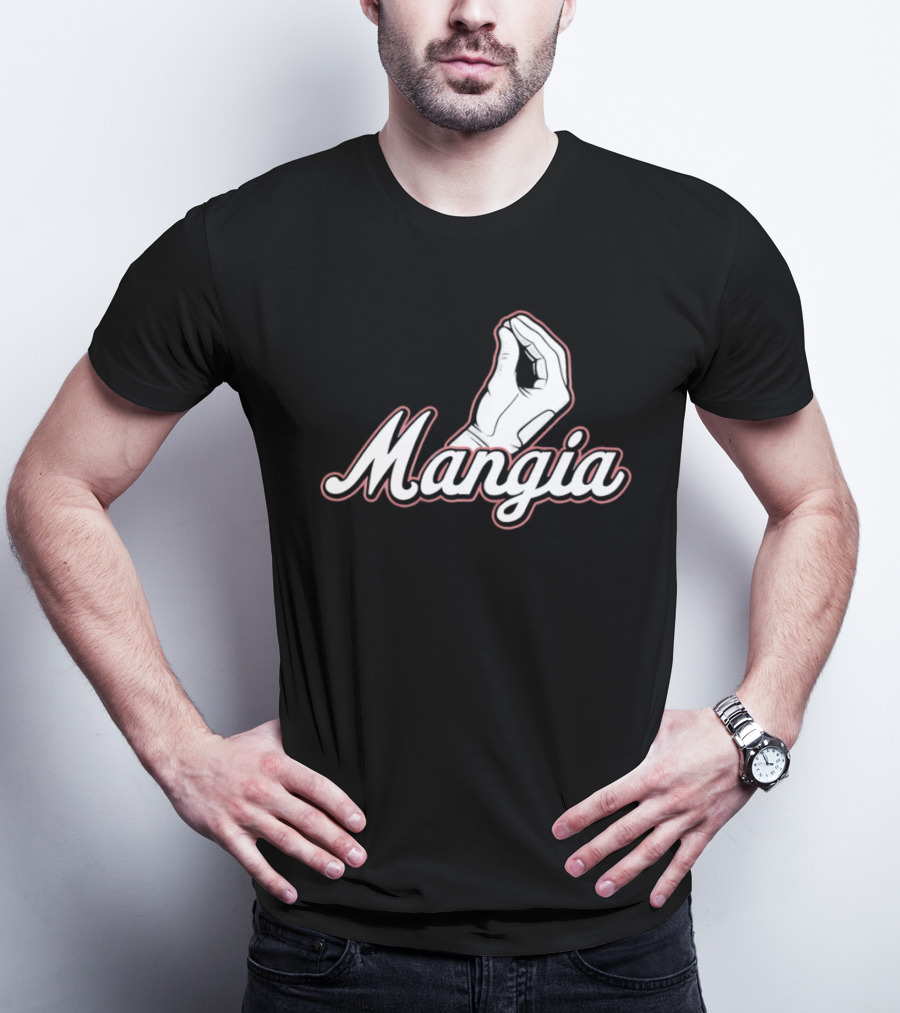Mangia Italian Hand Gesture Classic Baseball T-Shirt