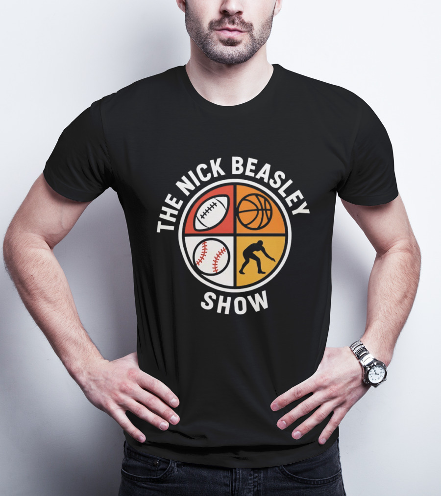 Baseball Football Basketball Softball Sports Icon The Nick Beasley Show T-Shirt