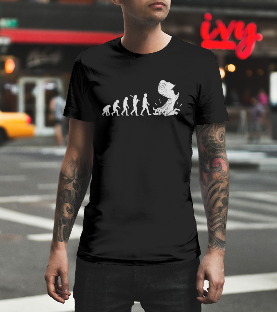 Evolution Mankind Ends With Dragon Foot Meme T-Shirt