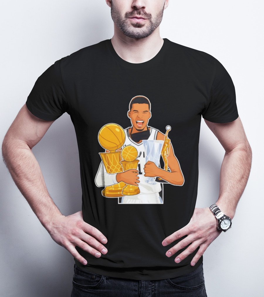 Victor Wembanyama Cartoon Trophy San Antonio Spurs MVP T-Shirt