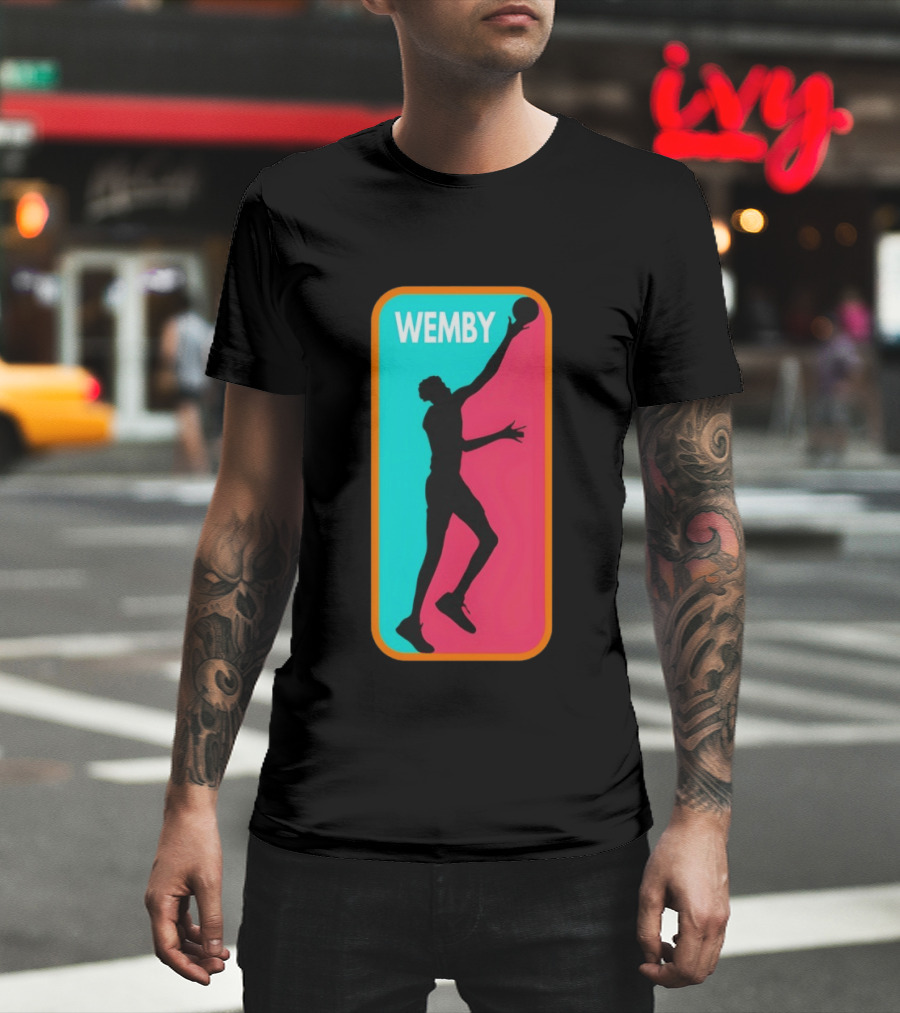 Victor Wembanyama Wemby Silhouette San Antonio Spurs NBA Basketball T-Shirt