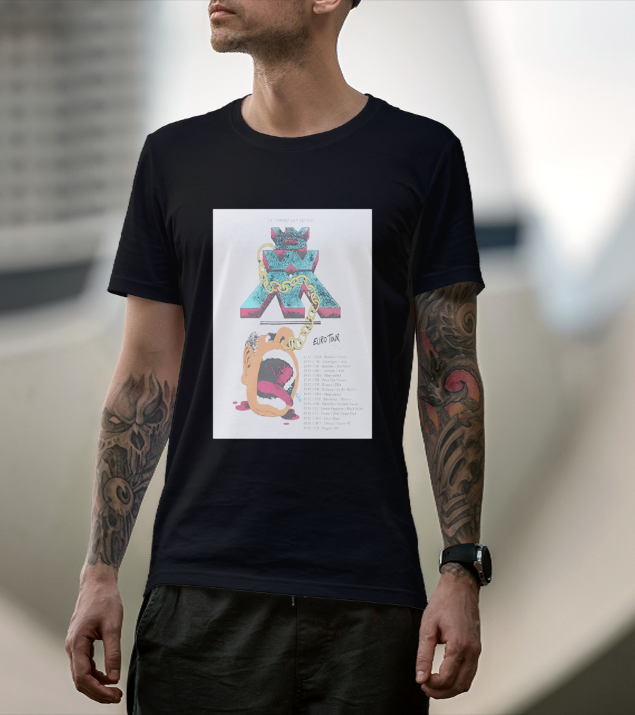 Wet Dream War Machine Euro Tour 2026 Chain And Art Dates T-Shirt