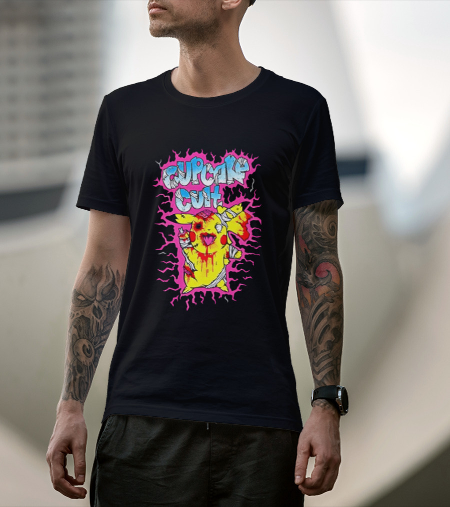 Zombie Pikachu Cupcake Cult Electric Aura Anime Fan Favorite T-Shirt