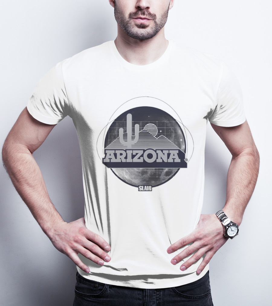 Arizona Wildcats Cactus Pyramid Sunset SLAM Magazine Basketball Fan T-Shirt