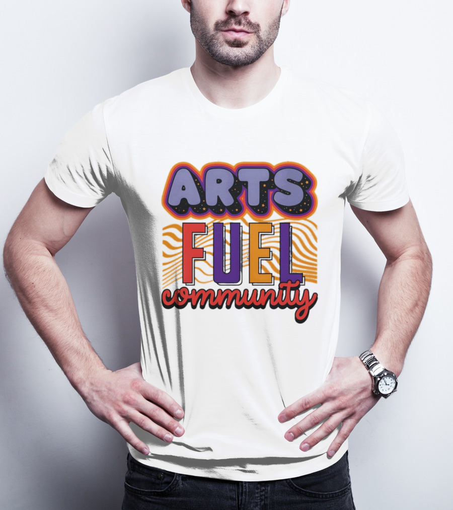 Arts Fuel Community Artswave Bold Colorful T-Shirt