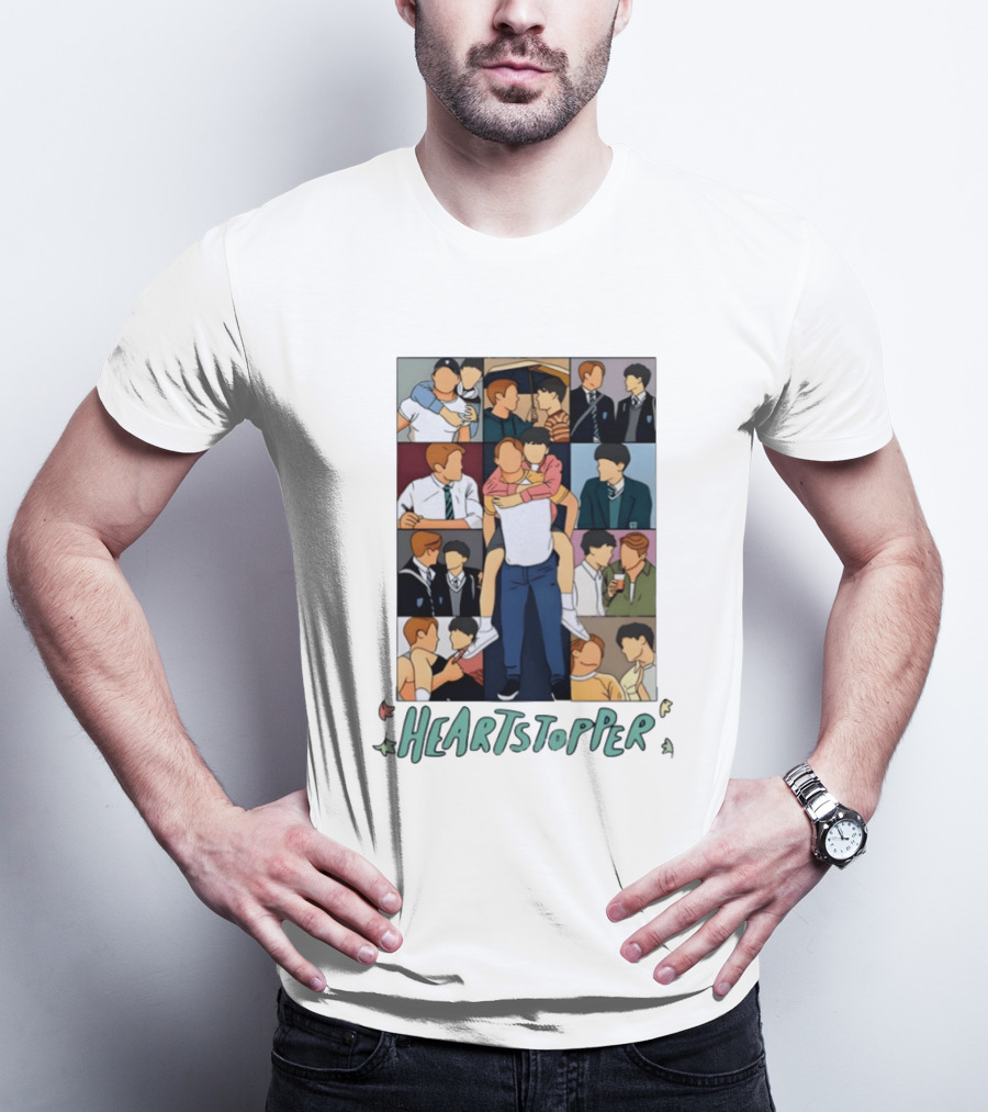 Heartstopper Nick And Charlie Comic Art Eras Tour T-Shirt