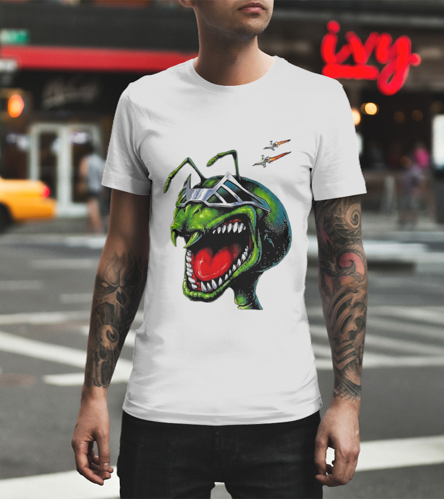 Hellstar Anthony Edwards Ant Man Alien Creature With Sunglasses And Spacecrafts T-Shirt