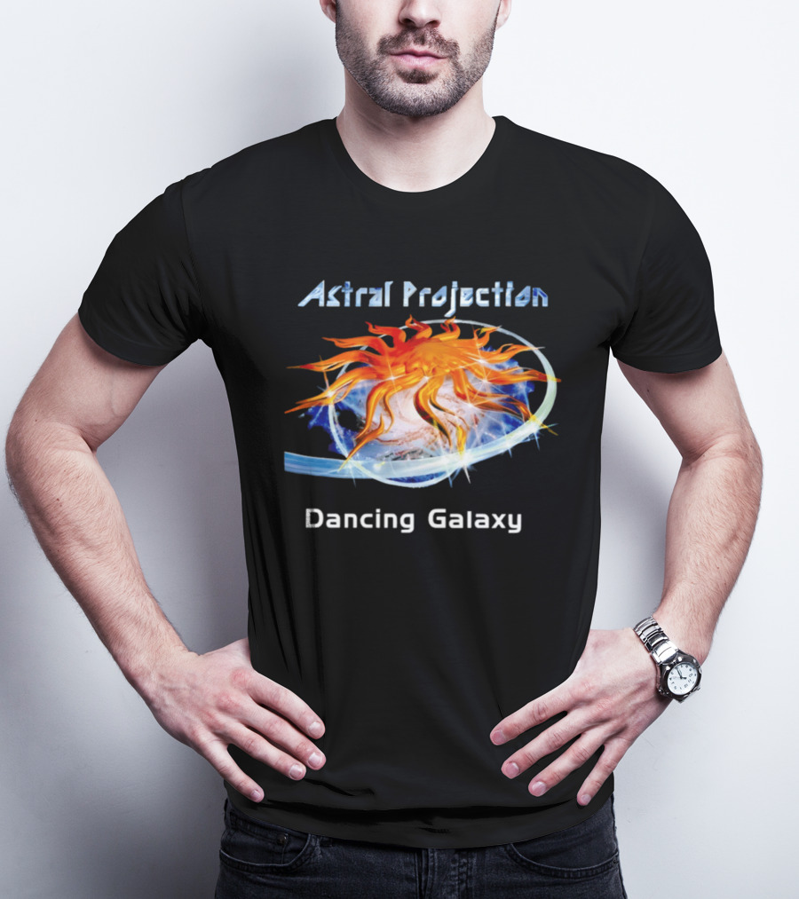 Astral Projection Dancing Galaxy Cosmic Fire And Water T-Shirt