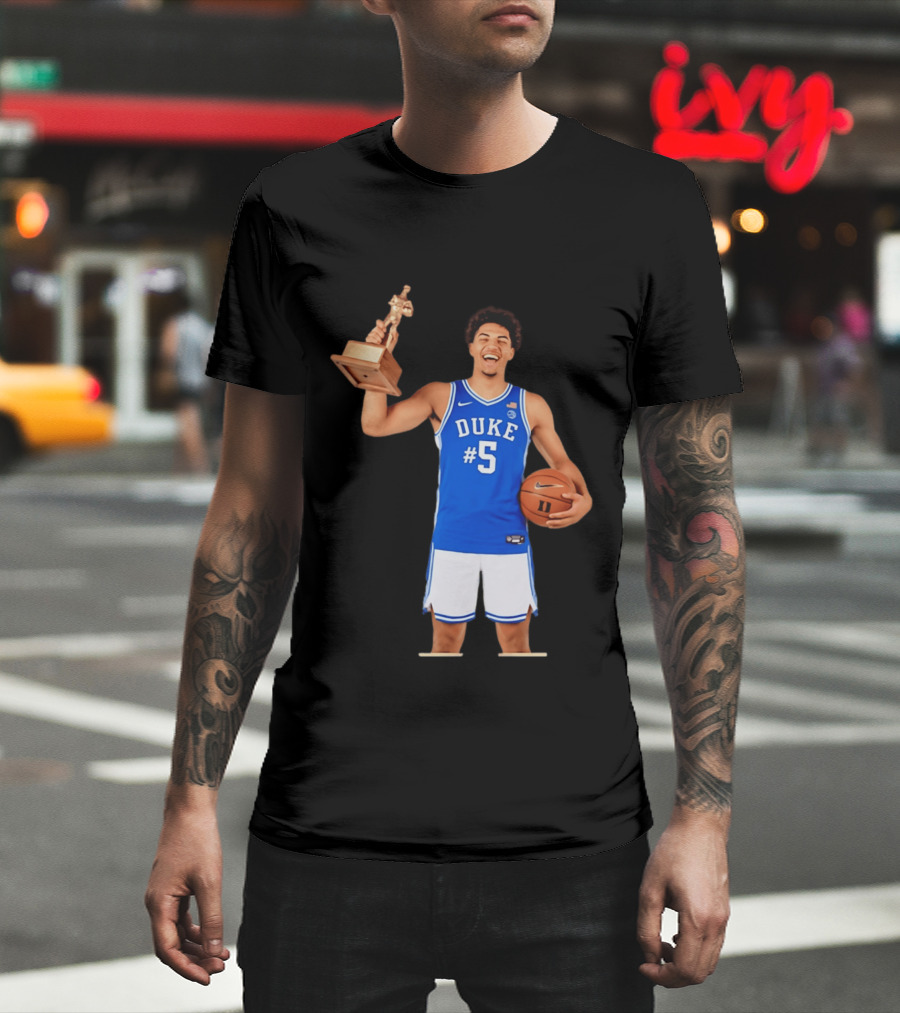 Duke Basketball #5 Cameron Boozer Naismith Men's College Player Of The Year 2026 T-Shirt