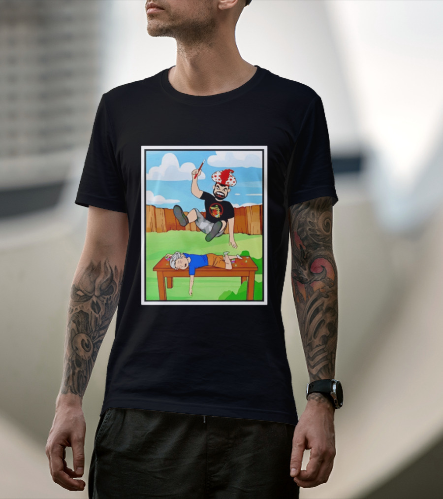 Super Sabu SuperHumman Backyard Wrestling Comic Style Action T-Shirt
