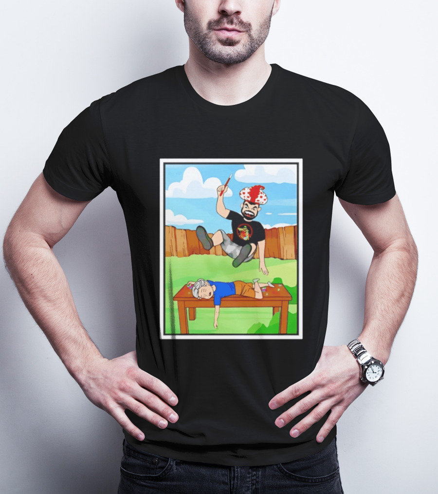Super Sabu SuperHumman Backyard Wrestling Comic Style Action T-Shirt