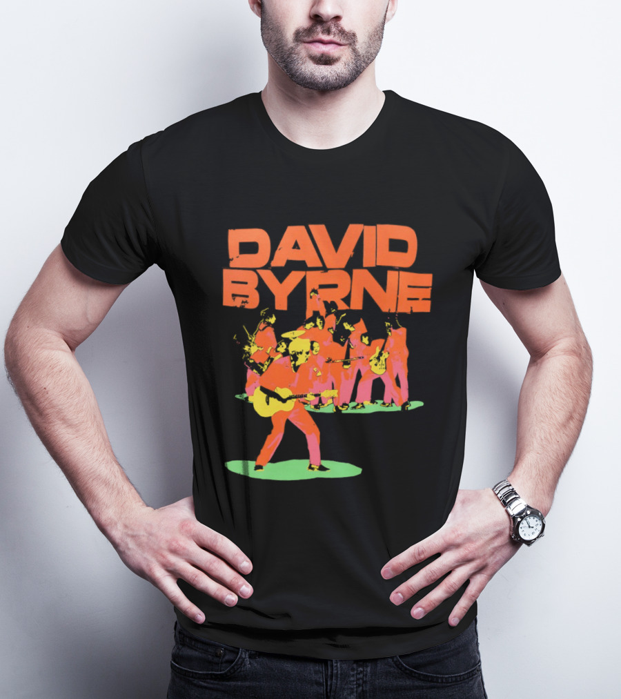 David Byrne Colorful Psychedelic Performance T-Shirt