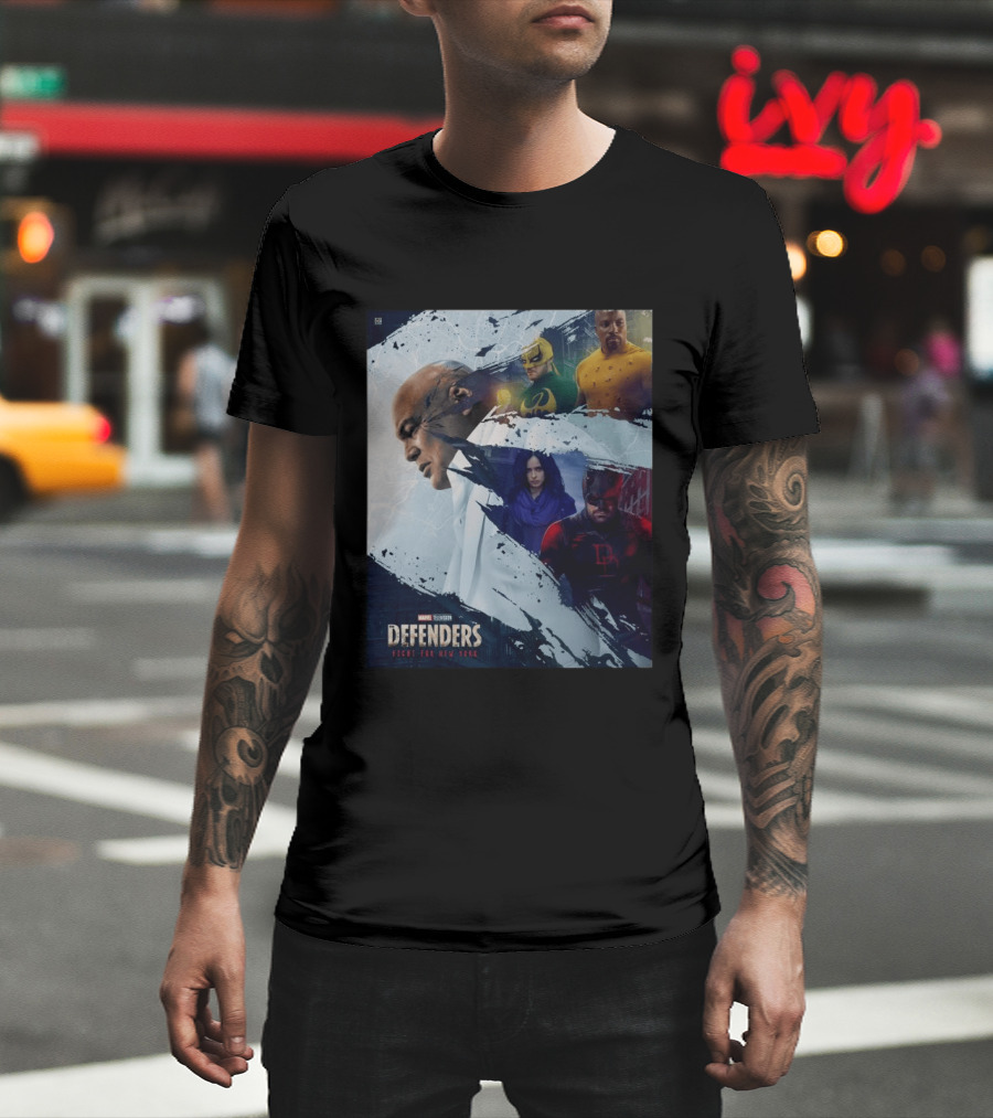Marvel Television Defenders Fight For New York Heroes Assemble T-Shirt