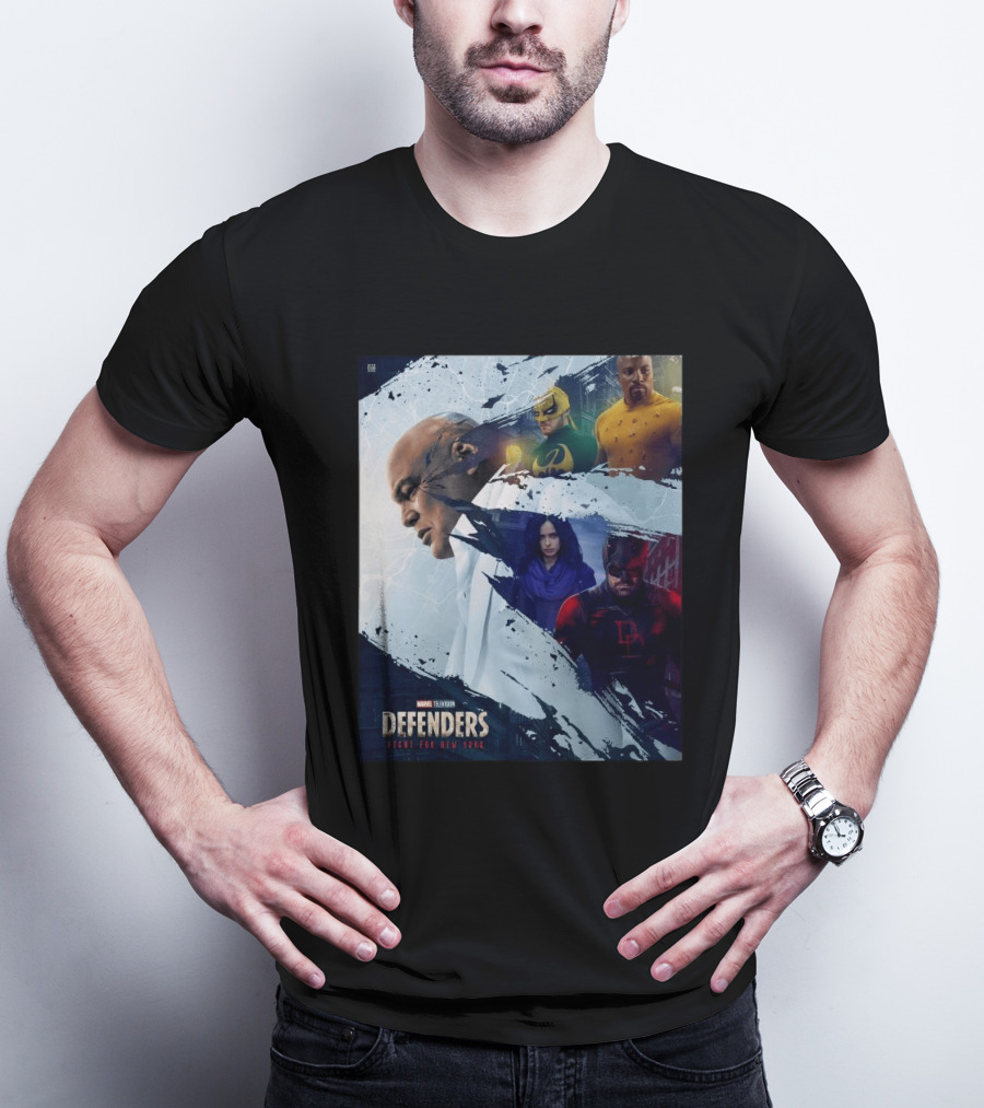 Marvel Television Defenders Fight For New York Heroes Assemble T-Shirt