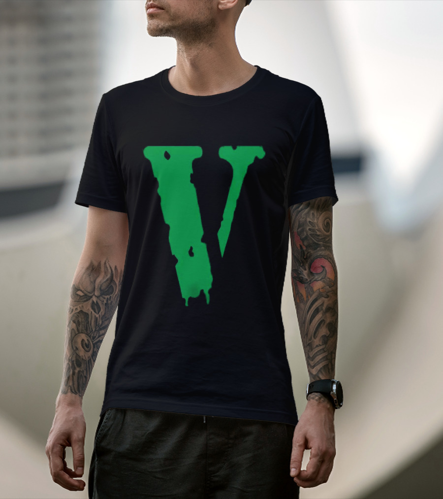 Vlone Friends Dripping Green V T-Shirt