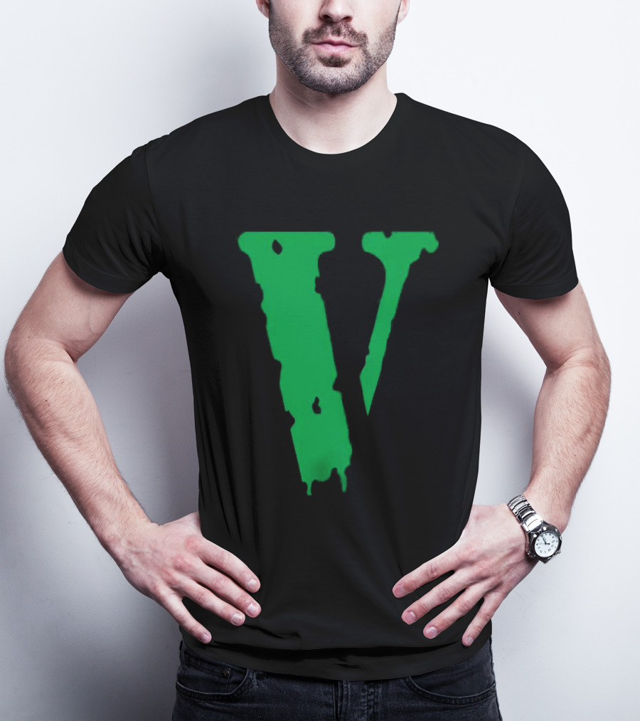 Vlone Friends Dripping Green V T-Shirt