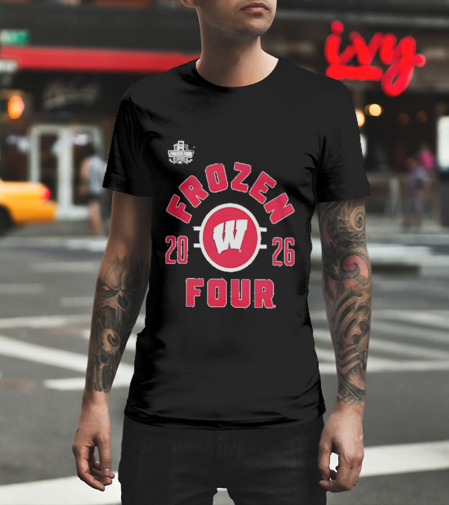 Wisconsin Badgers 2026 Frozen Four NCAA Men's Hockey Championship T-Shirt