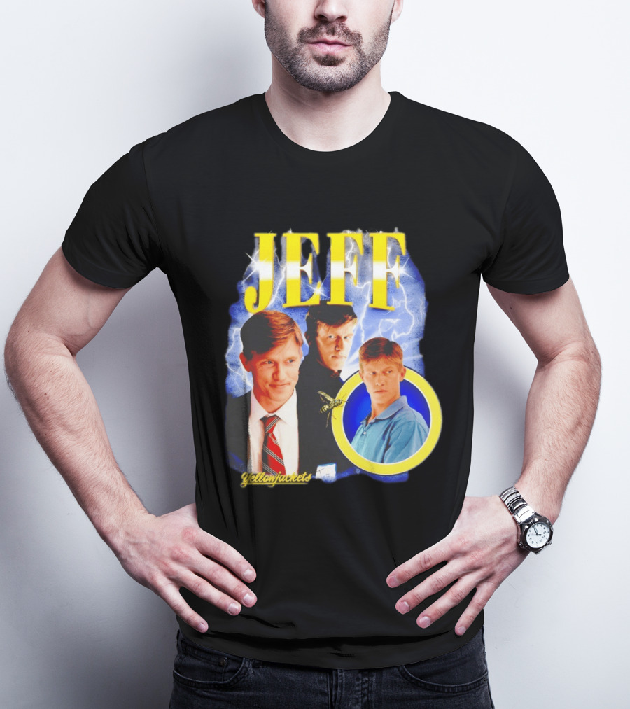 Jeff Yellowjackets Lightning Blue T-Shirt