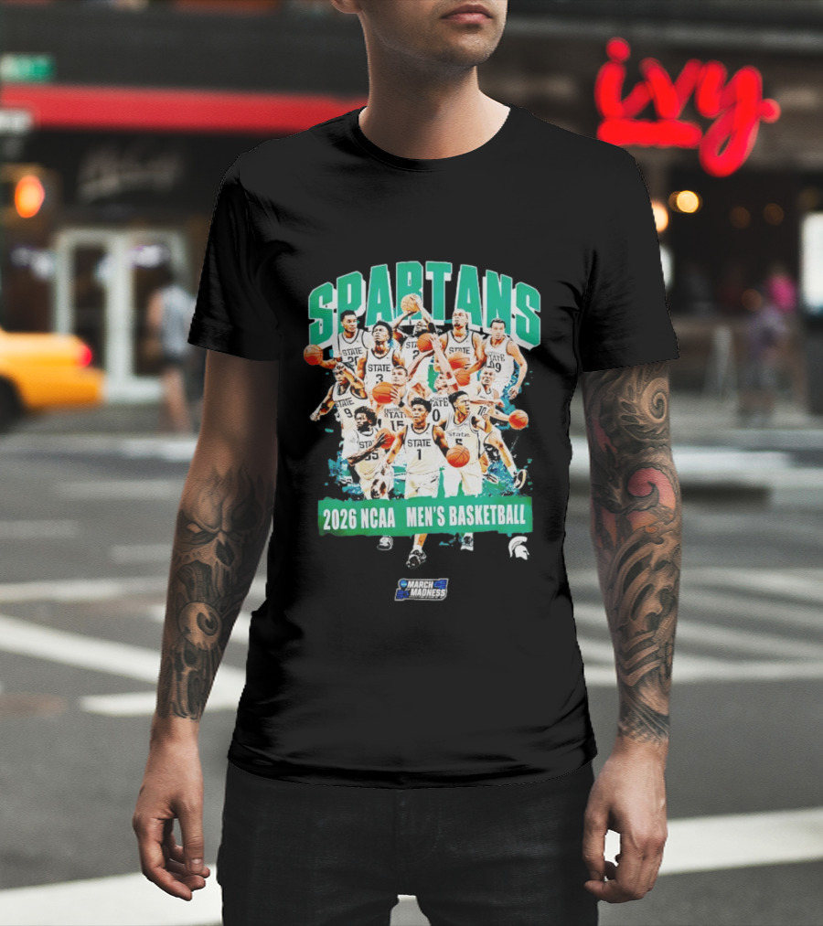 Spartans 2026 NCAA March Madness Men's Basketball Team Michigan State T-Shirt