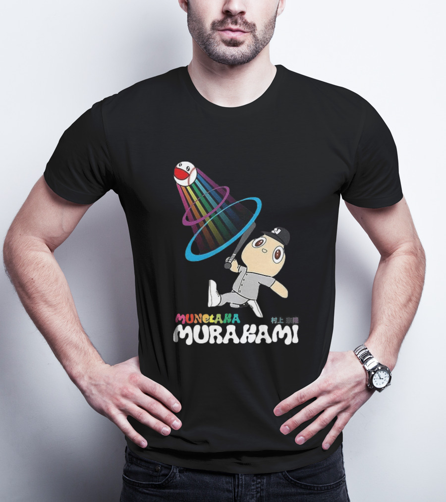 Munetaka Murakami Rainbow Baseball Character Swing T-Shirt