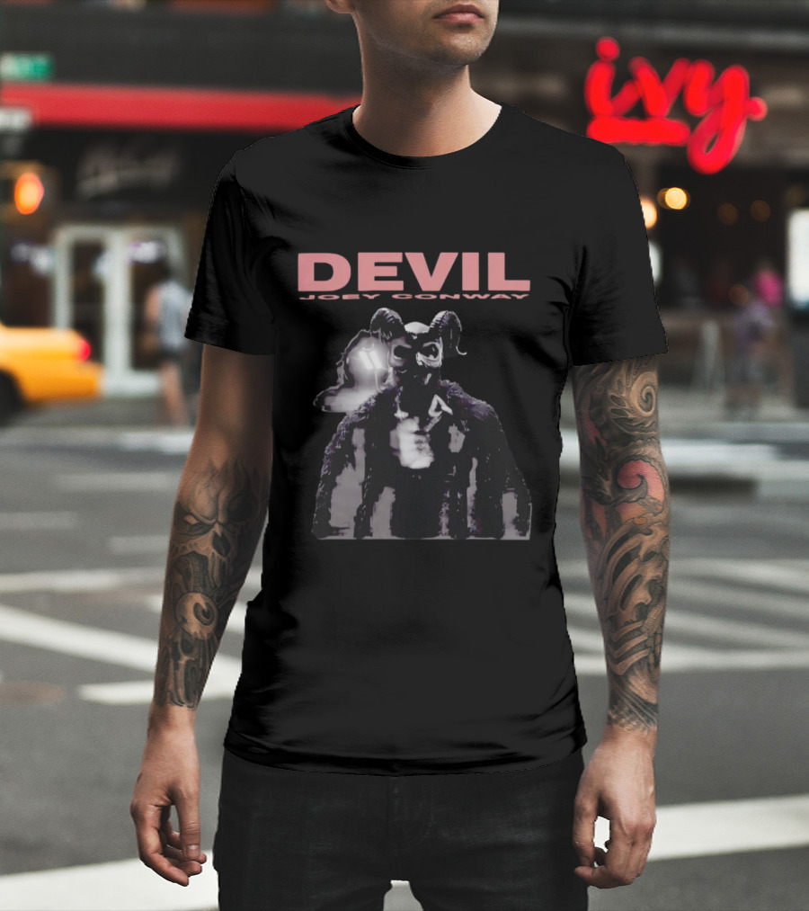 Devil Joey Conway Photographic Evidence Mysterious Horned Figure T-Shirt