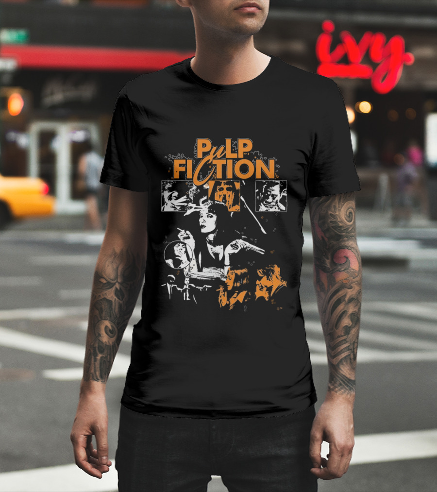 Pulp Fiction Vintage Film Style Featuring Mia Wallace T-Shirt