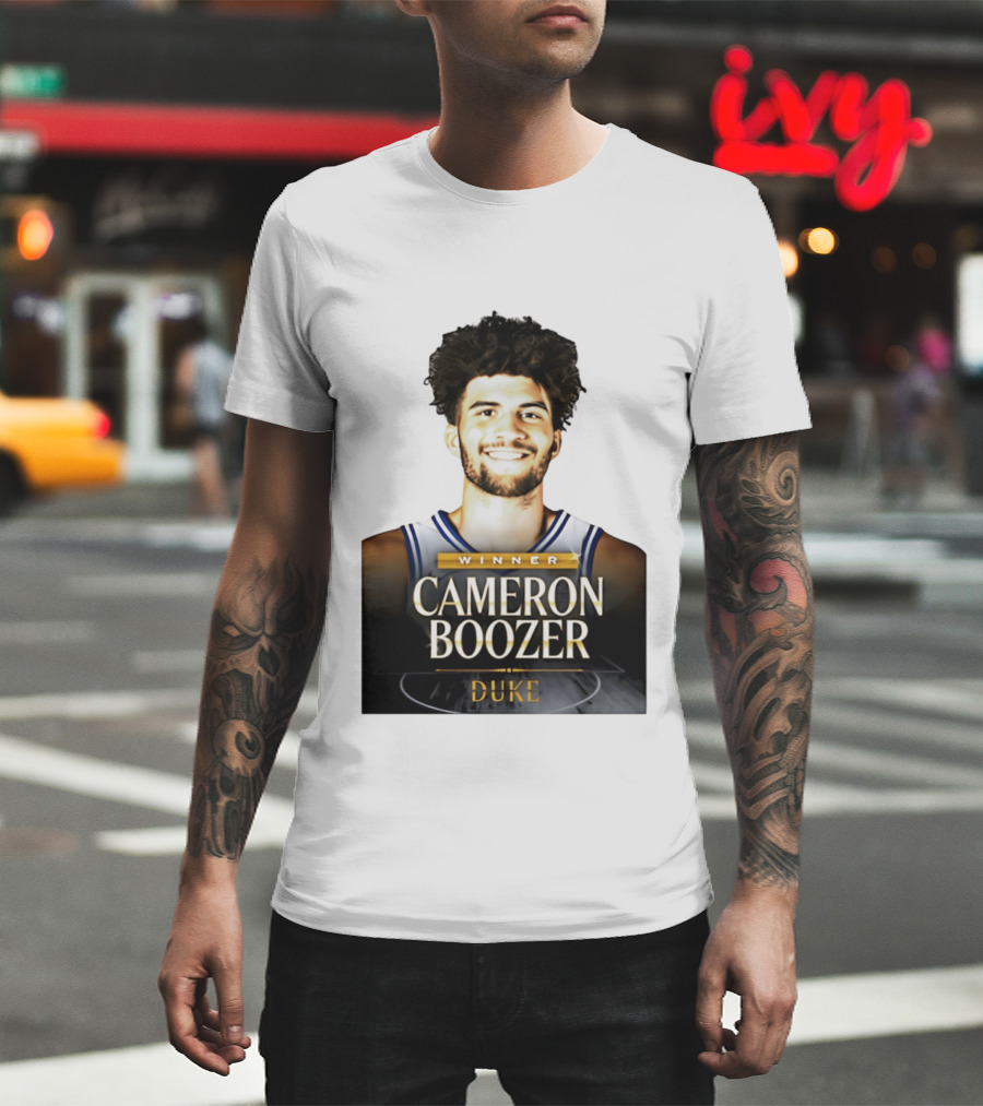 Winner Cameron Boozer Duke Basketball 2026 Naismith Men's College Player Of The Year T-Shirt