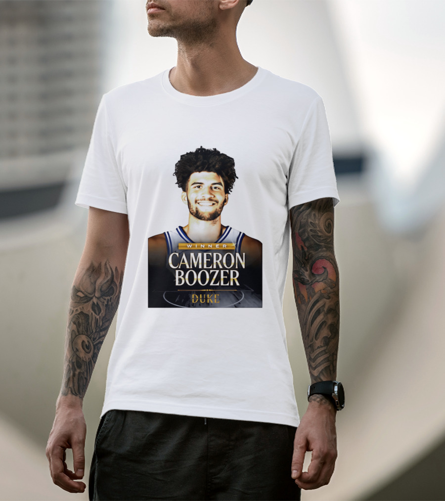 Winner Cameron Boozer Duke Basketball 2026 Naismith Men's College Player Of The Year T-Shirt