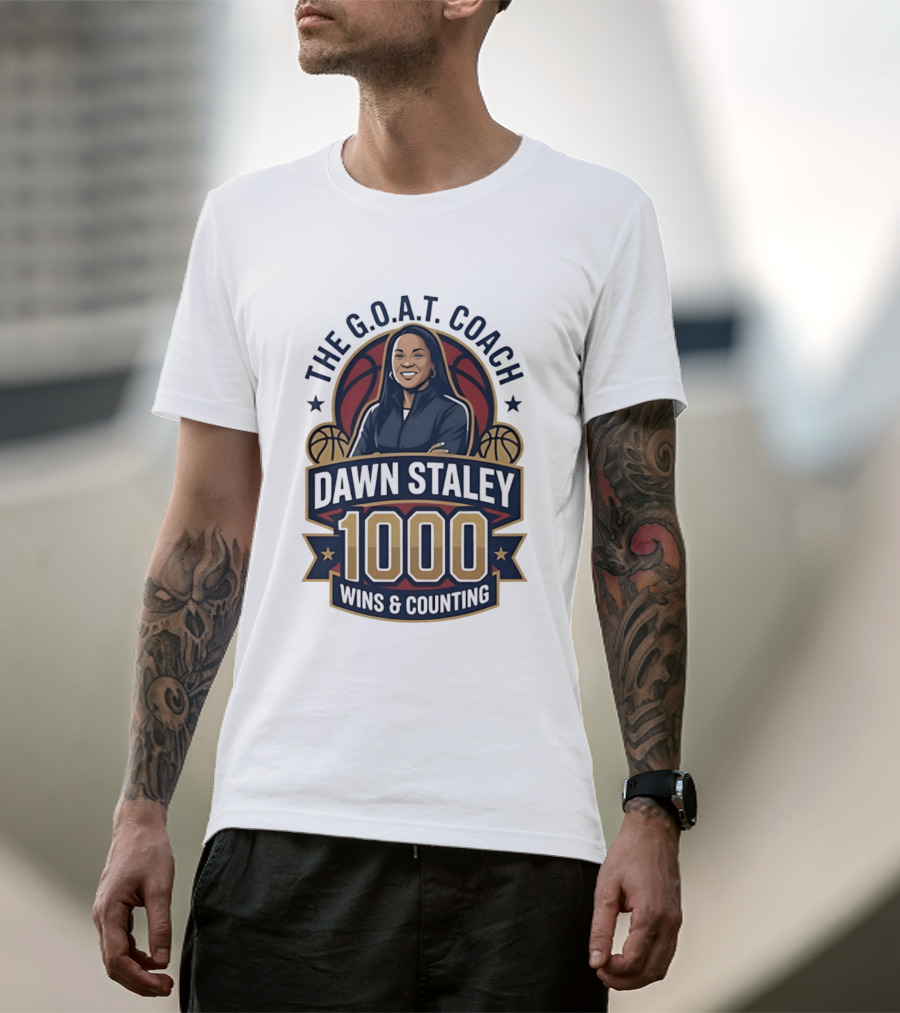 The G.O.A.T. Coach Dawn Staley 1000 Wins & Counting T-Shirt