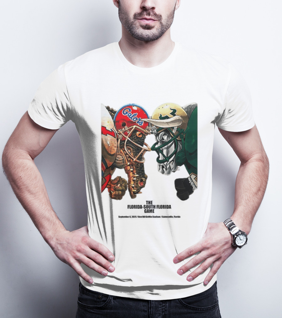 Florida Gators Vs South Florida Bulls Rivalry Helmets Showdown T-Shirt
