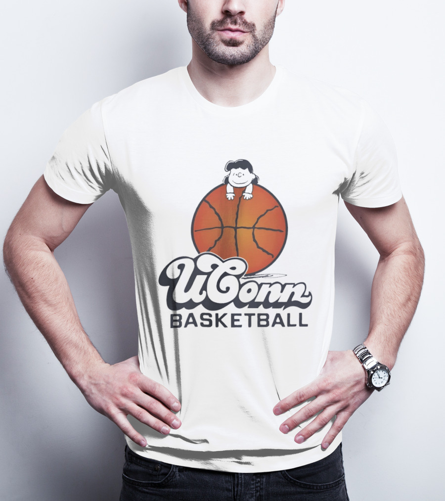 Peanuts X UConn Huskies Lucy Basketball UConn Basketball T-Shirt