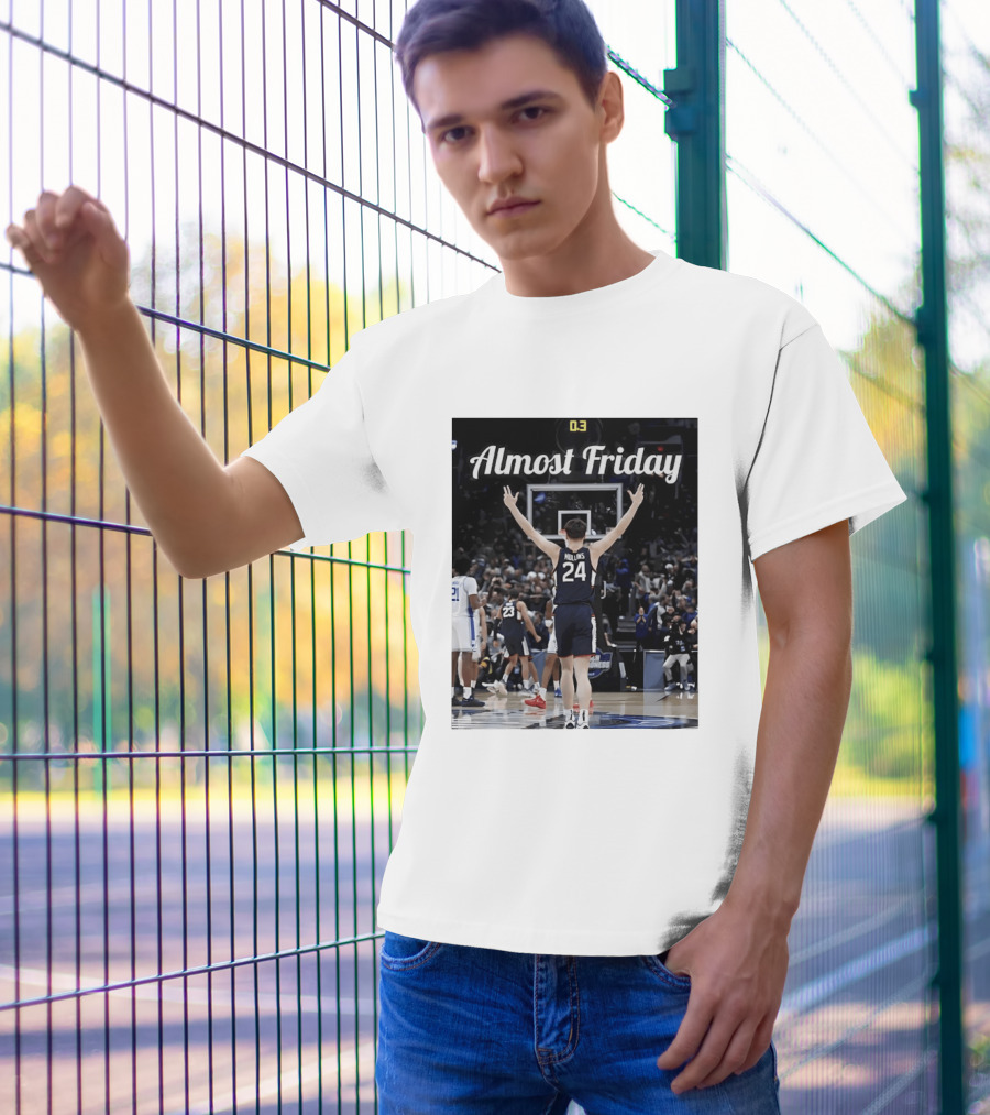 UConn Huskies March Madness Almost Friday Basketball Court Triumph T-Shirt